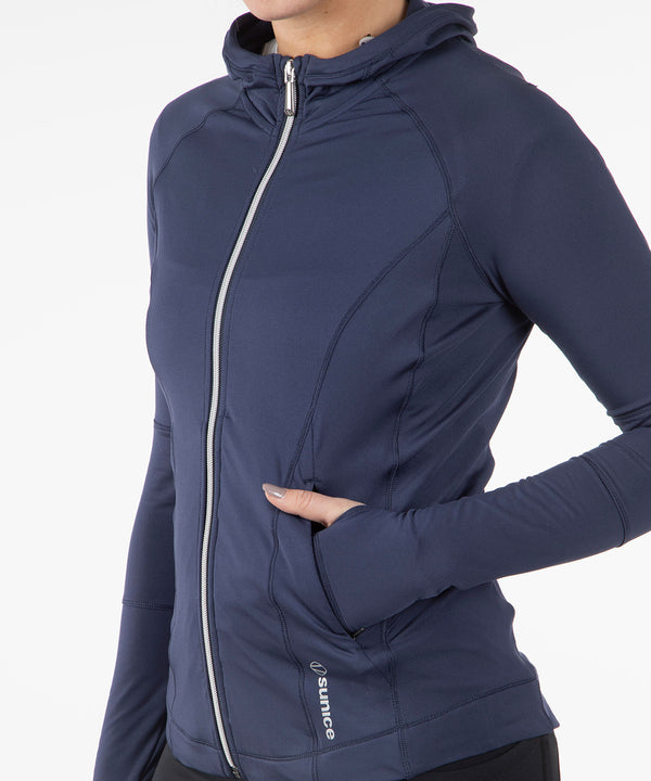 Women's Anna Full-Zip Knit Jacket with Hood - Sunice