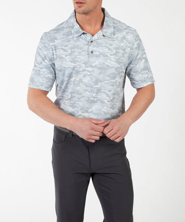 Men's Martin Camo Print Short Sleeve Polo Shirt - Sunice